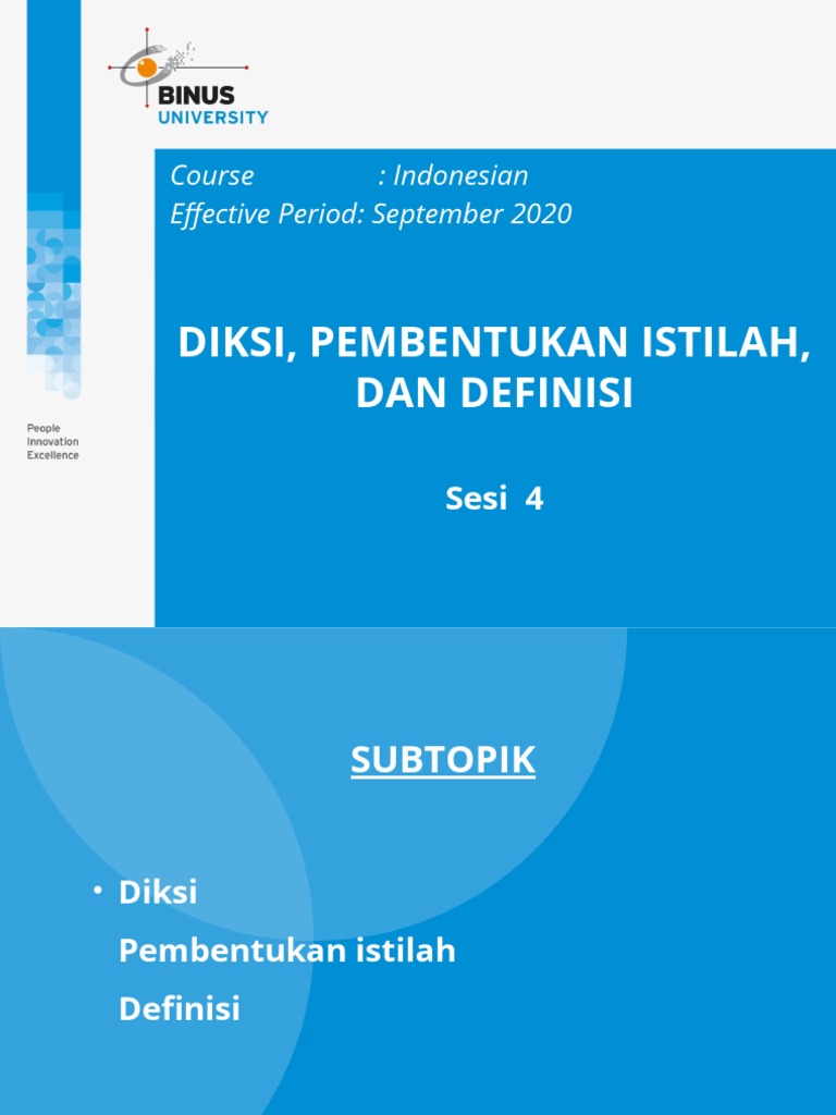 20200610132704D5475 - 4. Diksi, Pembentukan Istilah, Dan Definisi | PDF
