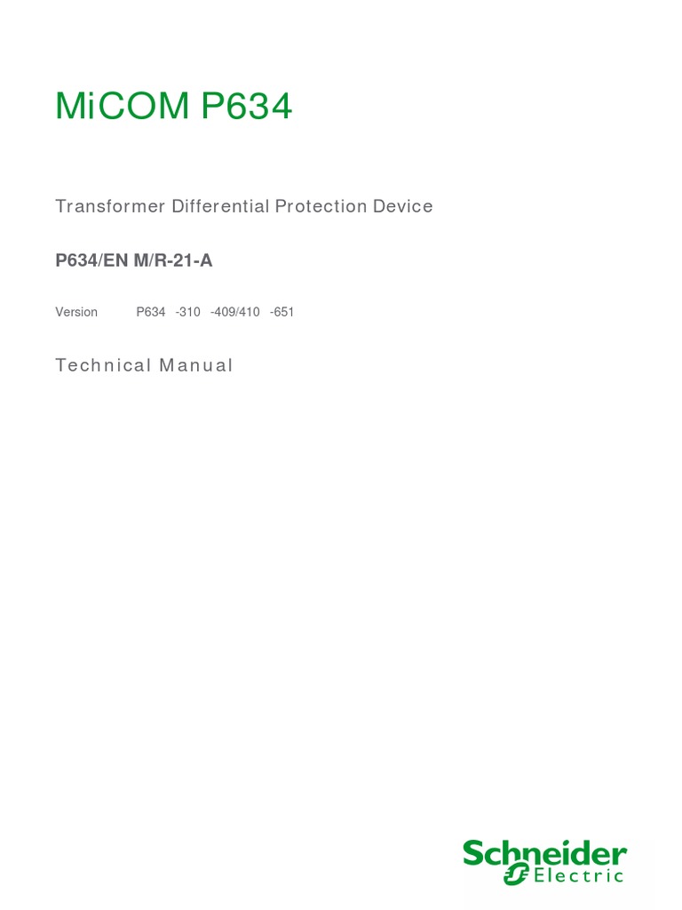 P634 - Relay Manual PDF | PDF | Input/Output | Electrical Engineering