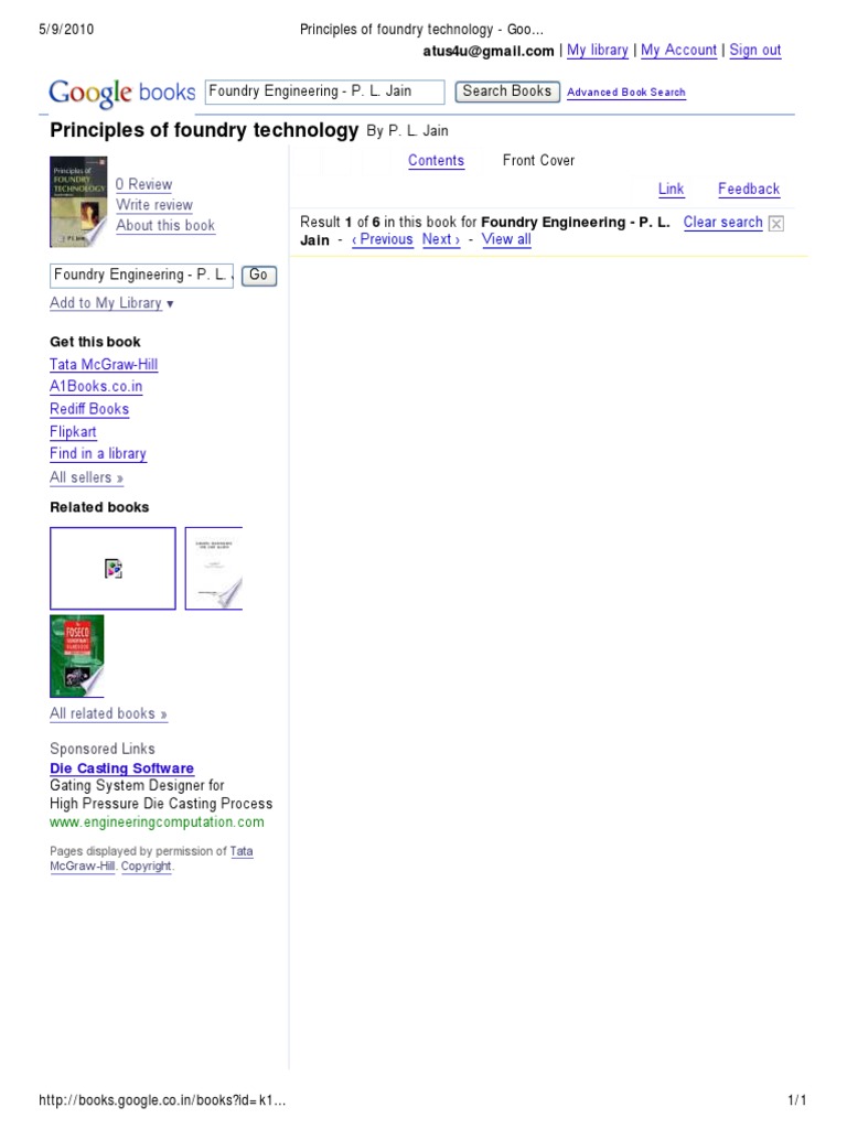 Principles of Foundry Technology - Google Books | PDF