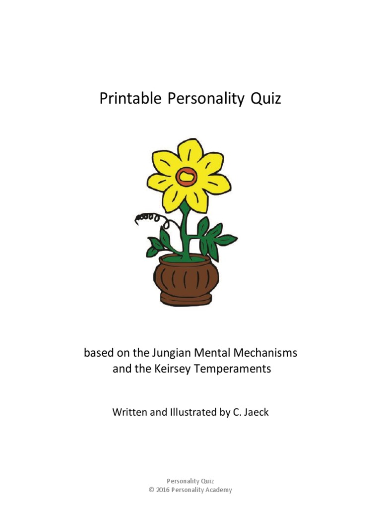Printable Personality Quiz | PDF | Extraversion And Introversion ...