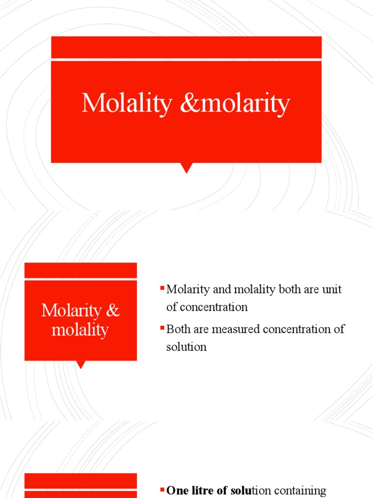Molarity vs Molality Explained | PDF