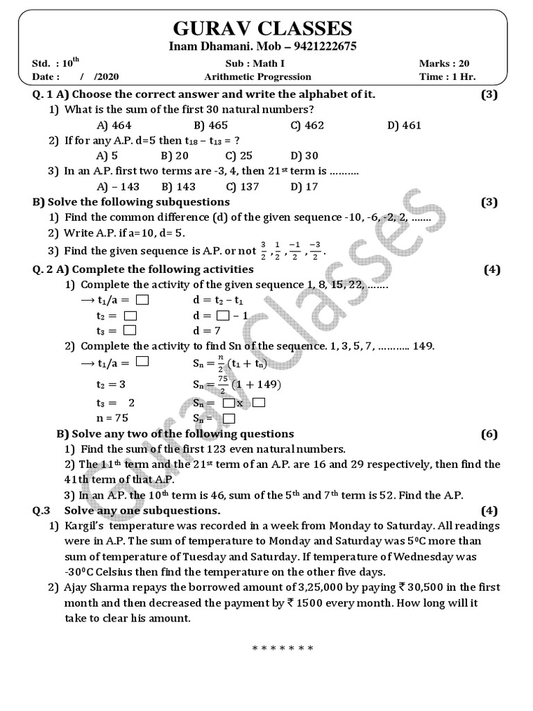 Chapter 3 Gurav Class 10th Maths 1 SEMI | PDF | Mathematical Concepts ...
