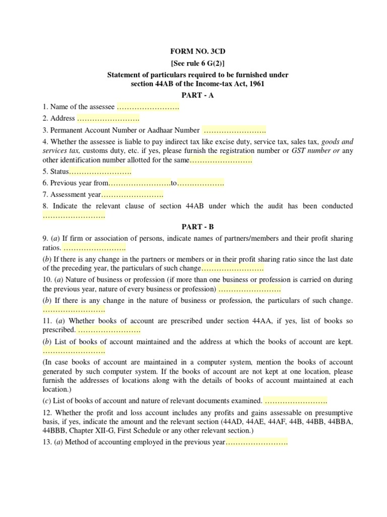 Form No. 3Cd (See Rule 6 G (2) ) Statement of Particulars Required To ...
