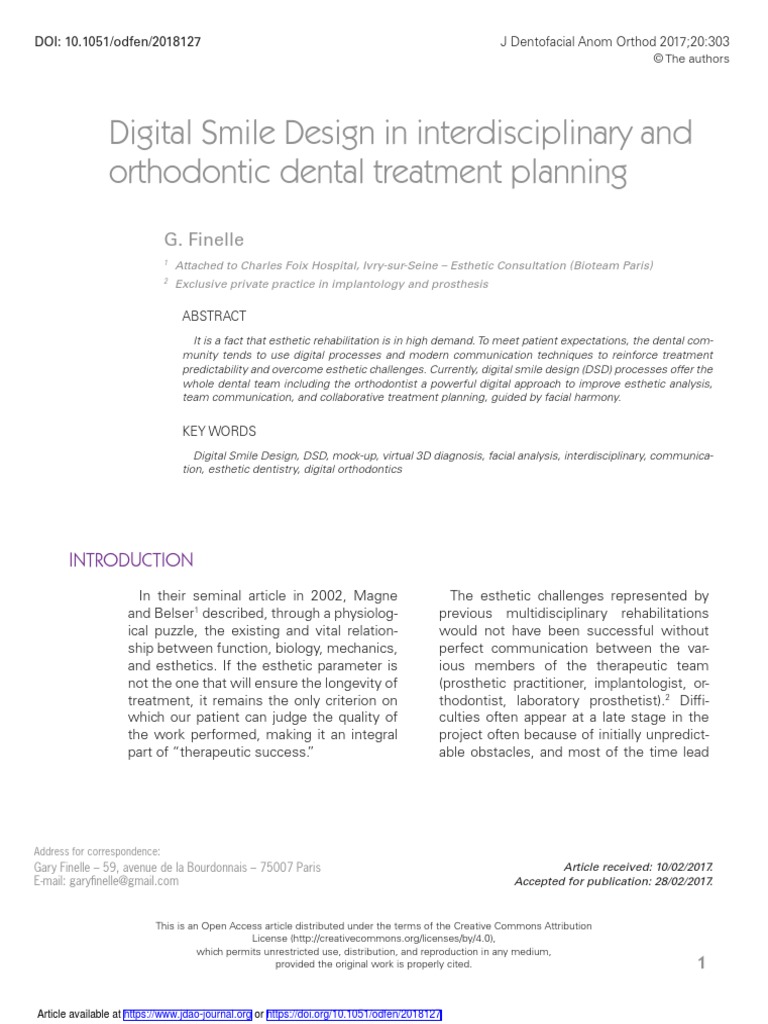 Digital Smile Design in Interdisciplinary and Orth | PDF | Dental ...