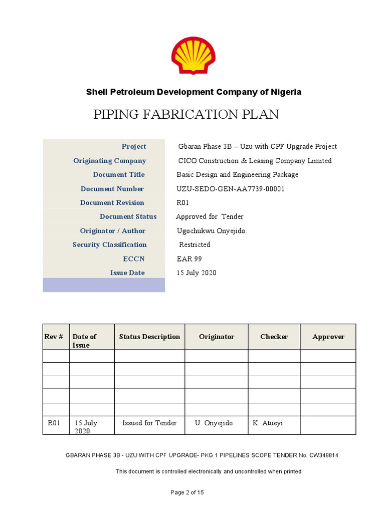 5.a. Piping Fabrication Plan | PDF | Pipe (Fluid Conveyance ...