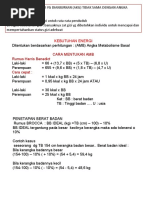 Rumus Haris Benedict | PDF