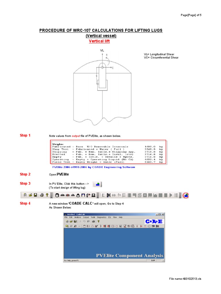 WRC-107 Lifting Lugs - Vert. Vessel Vertical Lift | PDF