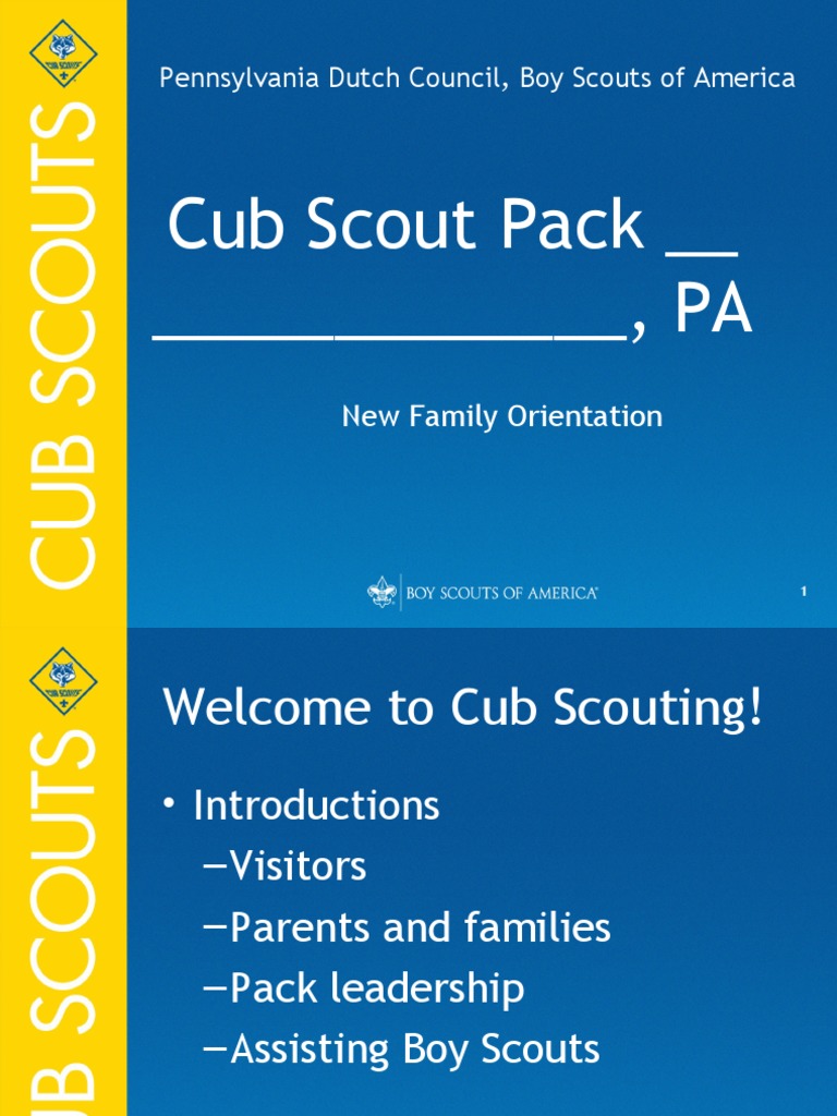 2012 Cub Scout Parent Orientation Powerpoint | PDF | Scouting | Youth Movements