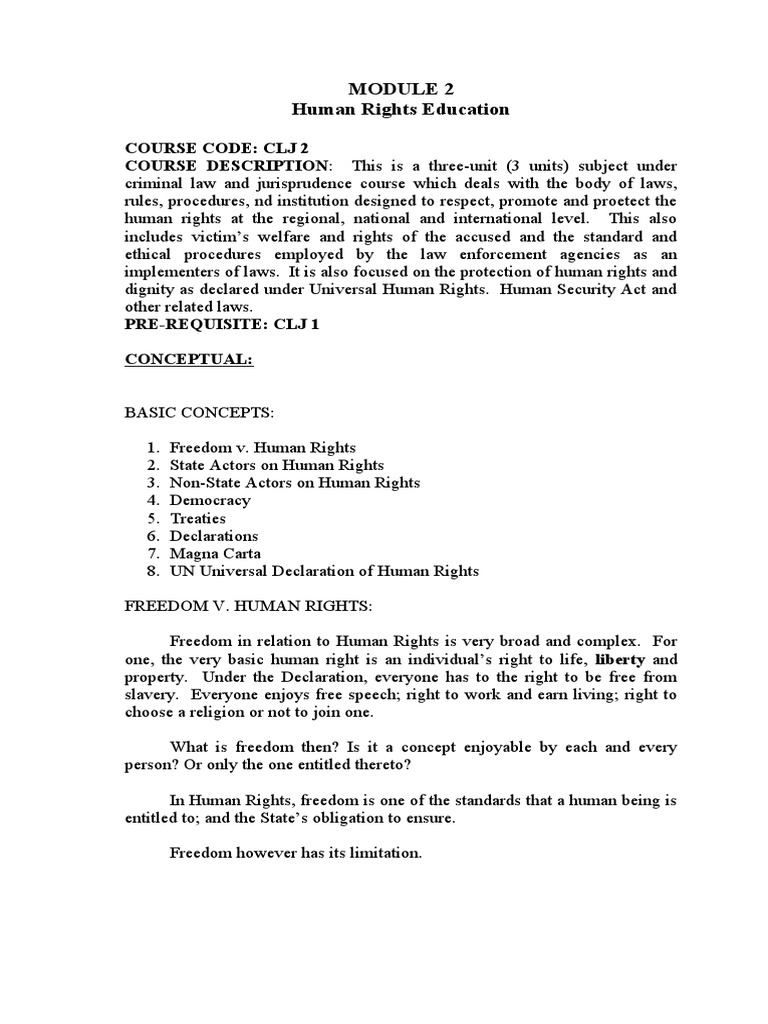 Human Rights Education | PDF | Human Rights | Liberty