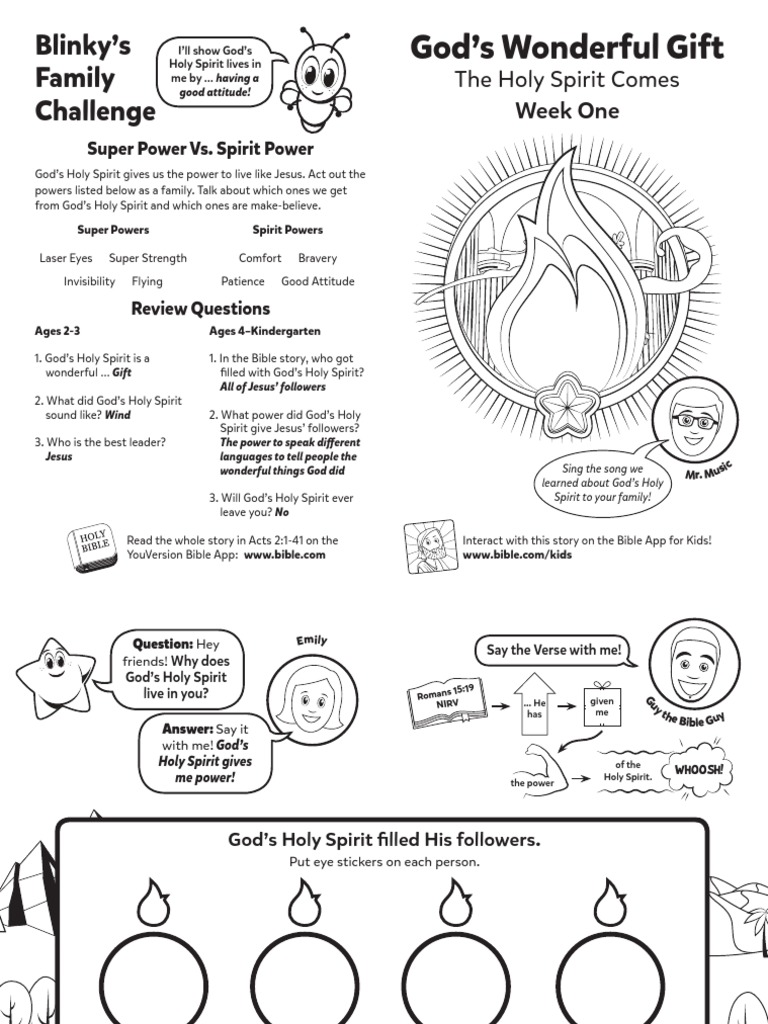 God's Wonderful Gift: Blinky's Family Challenge | PDF | Holy Spirit ...