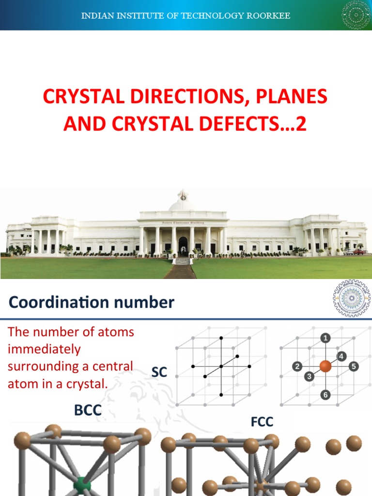 Crystal Directions, Planes and Crystal Defects 2: Indian Institute of Technology Roorkee | PDF ...