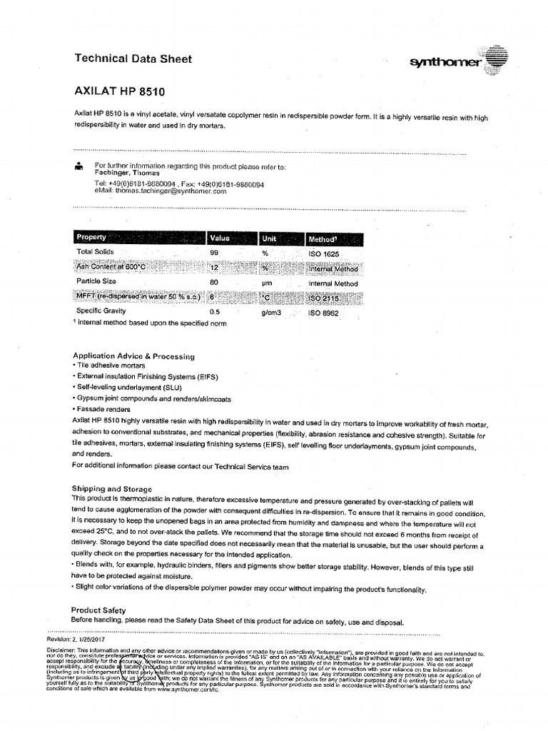 Axilat HP 8510 | PDF
