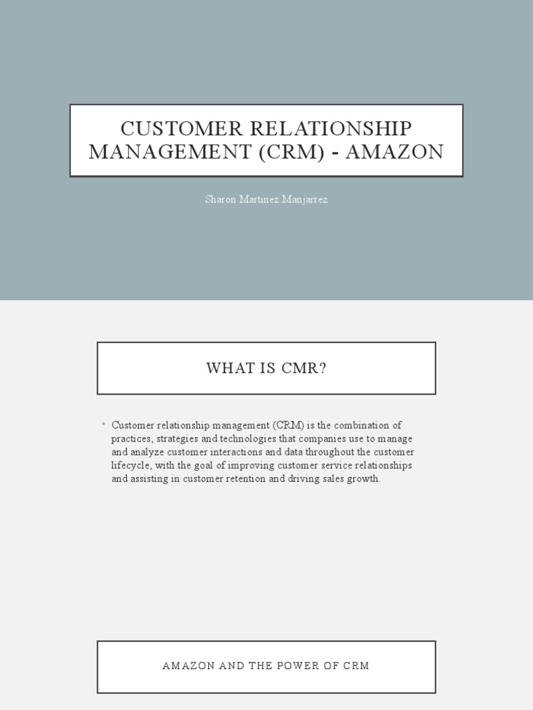 Amazon's CRM: Enhancing Customer Relations | PDF | Customer ...
