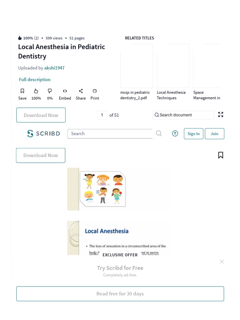 Local Anesthesia in Pediatric Dentistry - Injection (Medicine ...