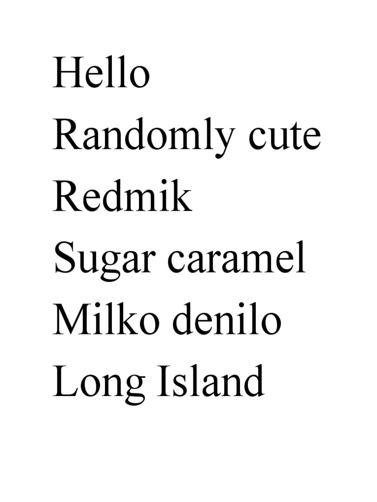 Cute Random Scripts for Sweet Treats | PDF