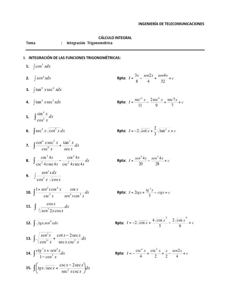 Integrals of Trigonometric Functions: Calculating Definite Integrals ...