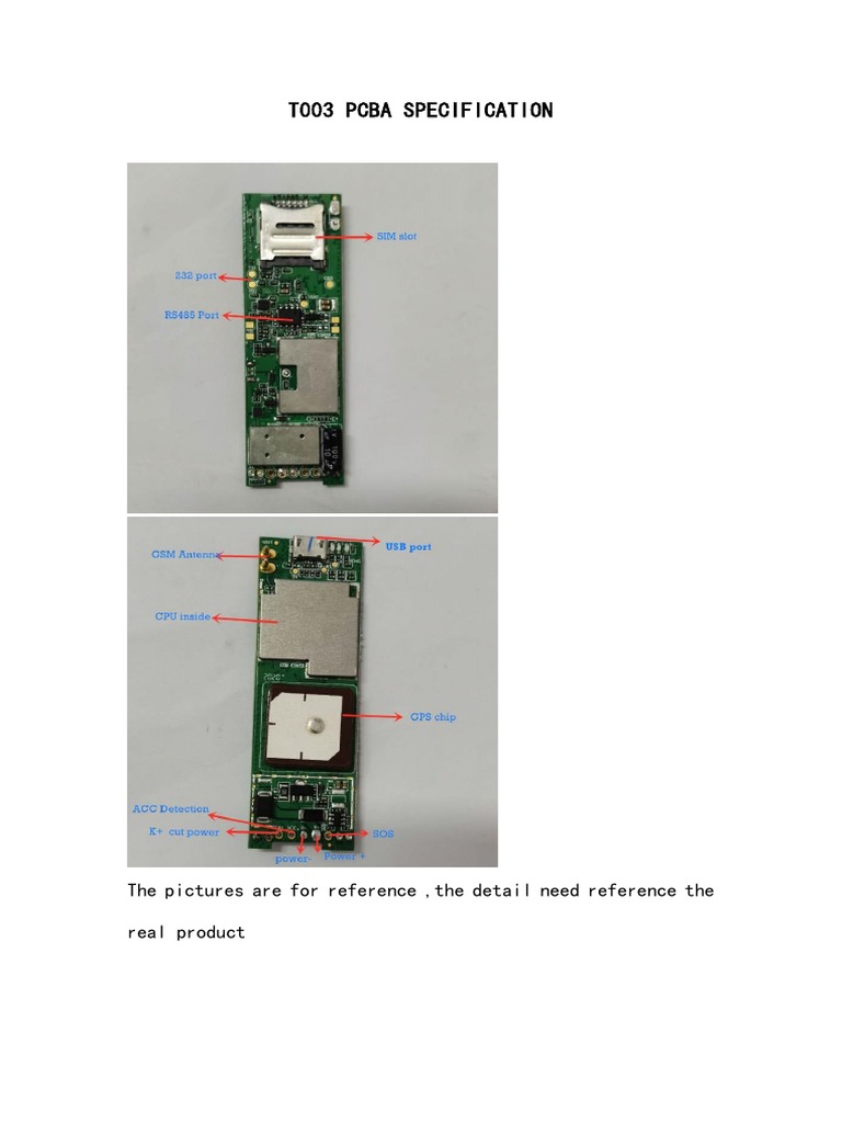 T003 PCBA Specification | Download Free PDF | Electronics ...