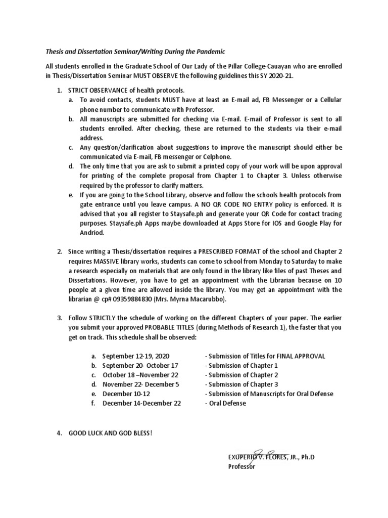 Thesis Seminar Guidelines 2020-21 | PDF | Thesis | Library And Museum
