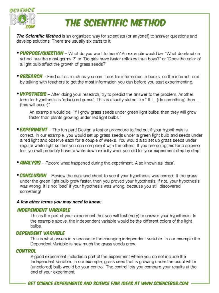 The Scientific Method PDF | PDF | Experiment | Hypothesis