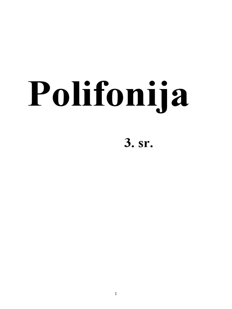 POLIFONIJA Pripreme 2019.2020 | PDF