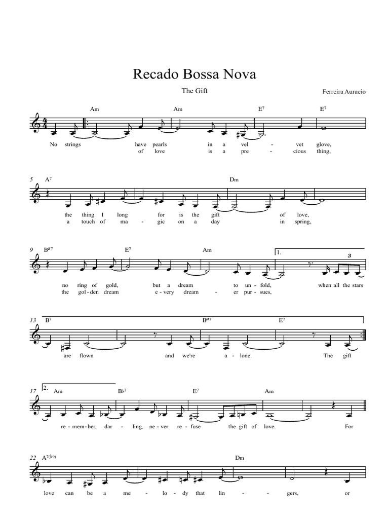 Recado Bossa Nova - The Gift | PDF