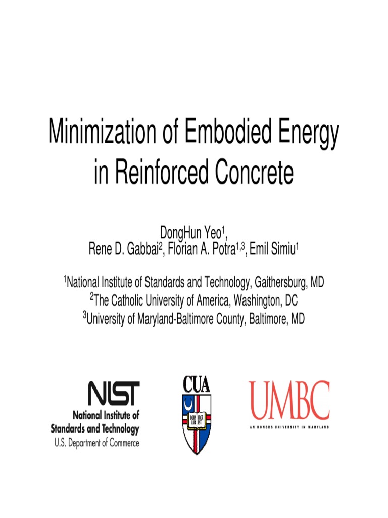 Minimization of Embodied Energy in Reinforced Concrete | PDF | Life ...