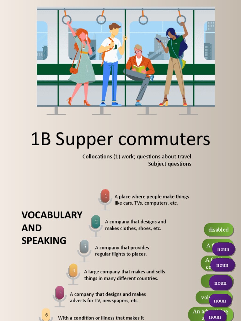 Commuting and Travel Vocabulary Guide | PDF | Verb | Grammar