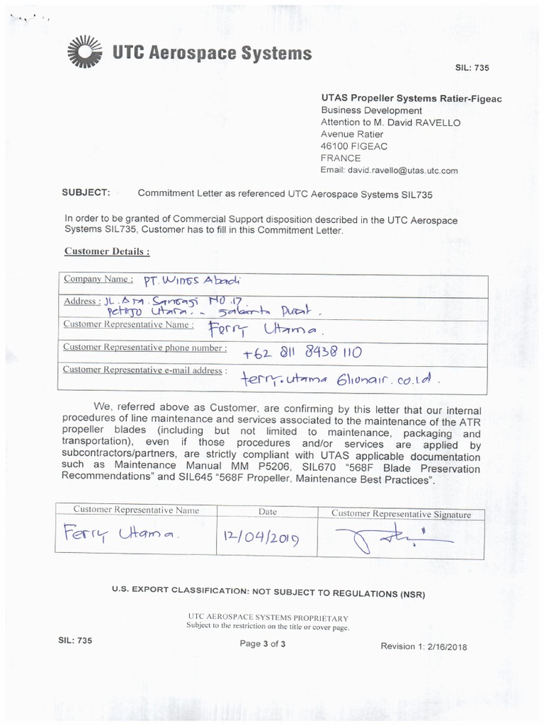 Sil735 - Commitment Letter | PDF