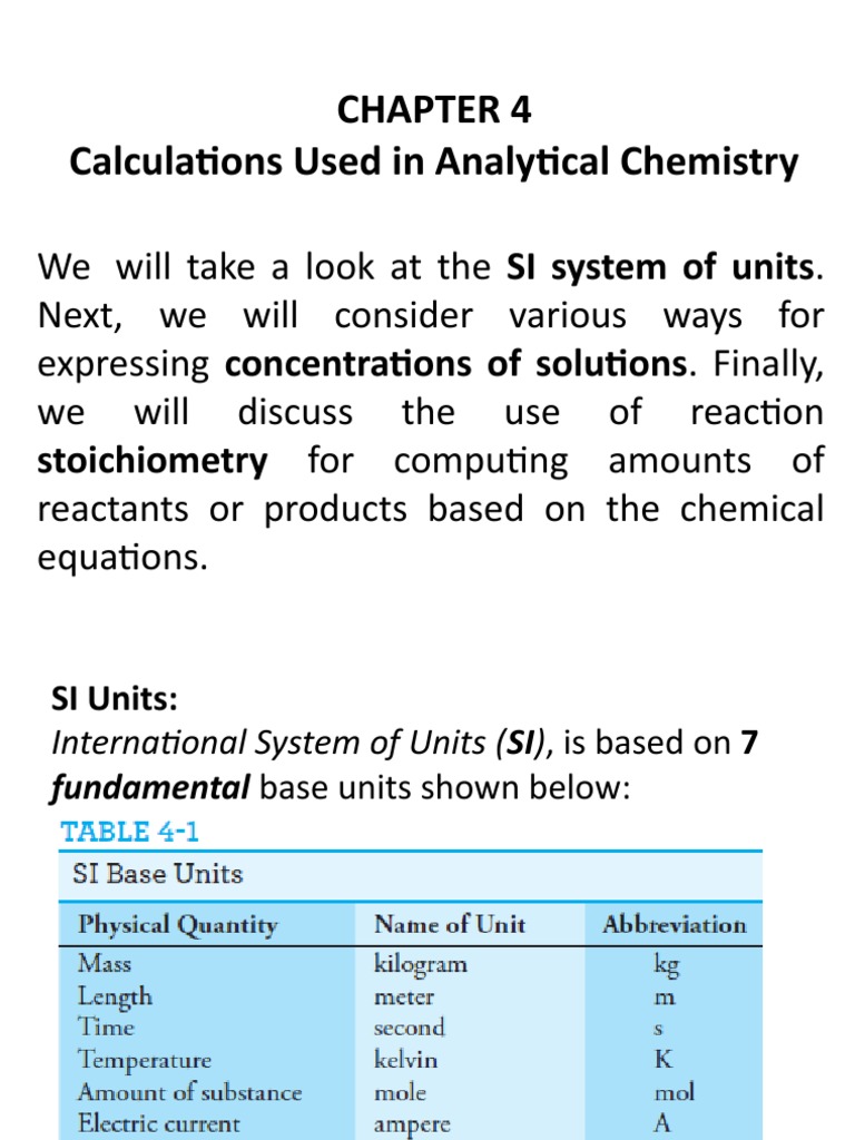 Chapter 4 Lecture Notes | PDF | Mole (Unit) | Stoichiometry