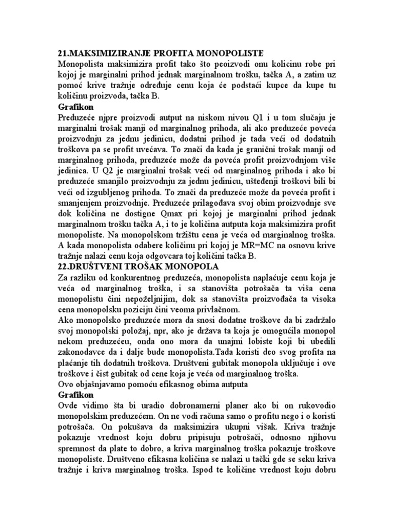 Mikroekonomija Skripta | PDF