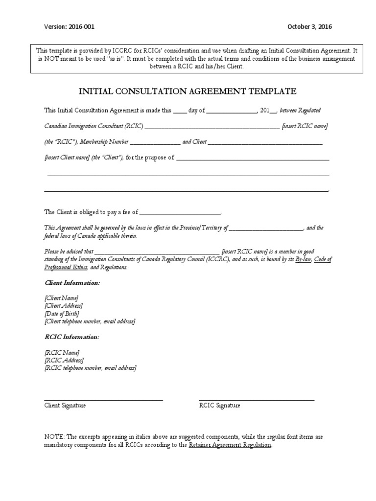 Initial Consultation Template | PDF