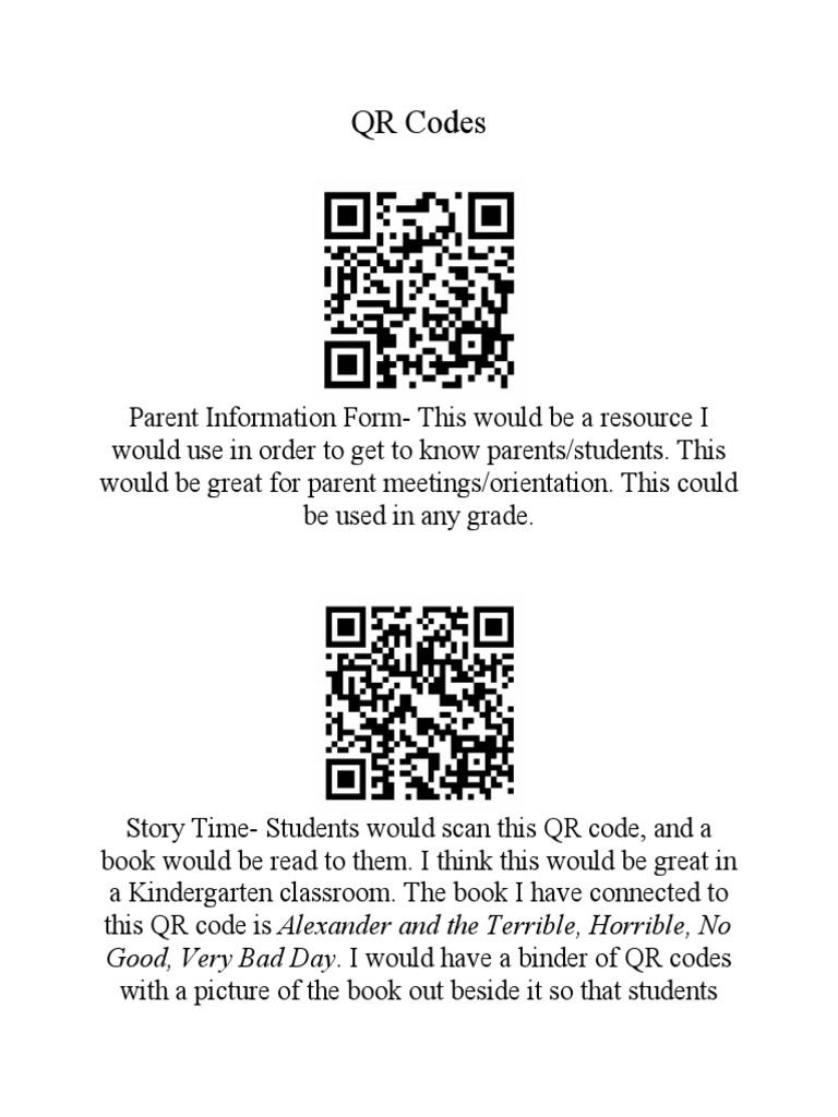 QR Code Activities for Classroom Engagement | PDF