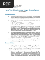 COD - Method | PDF | Chemical Substances | Chemical Compounds