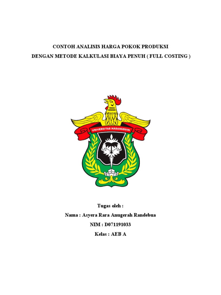 Asyera Rara Anugerah Randebua - D071191033 - Tugas AEB - AEB KELAS A - CONTOH ANALISIS HARGA ...