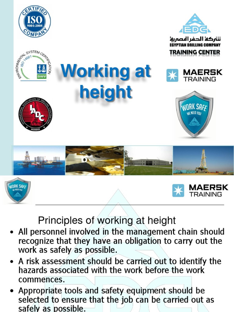 Working at Height Training | PDF | Personal Protective Equipment | Risk ...
