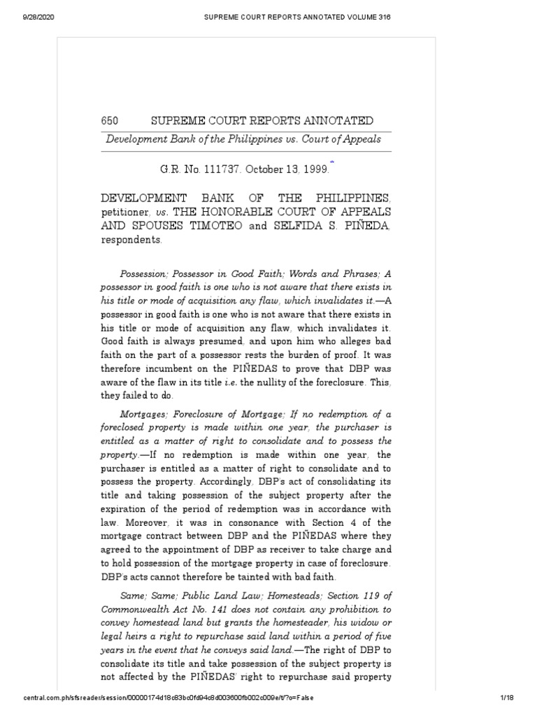 650 Supreme Court Reports Annotated: Development Bank of The ...