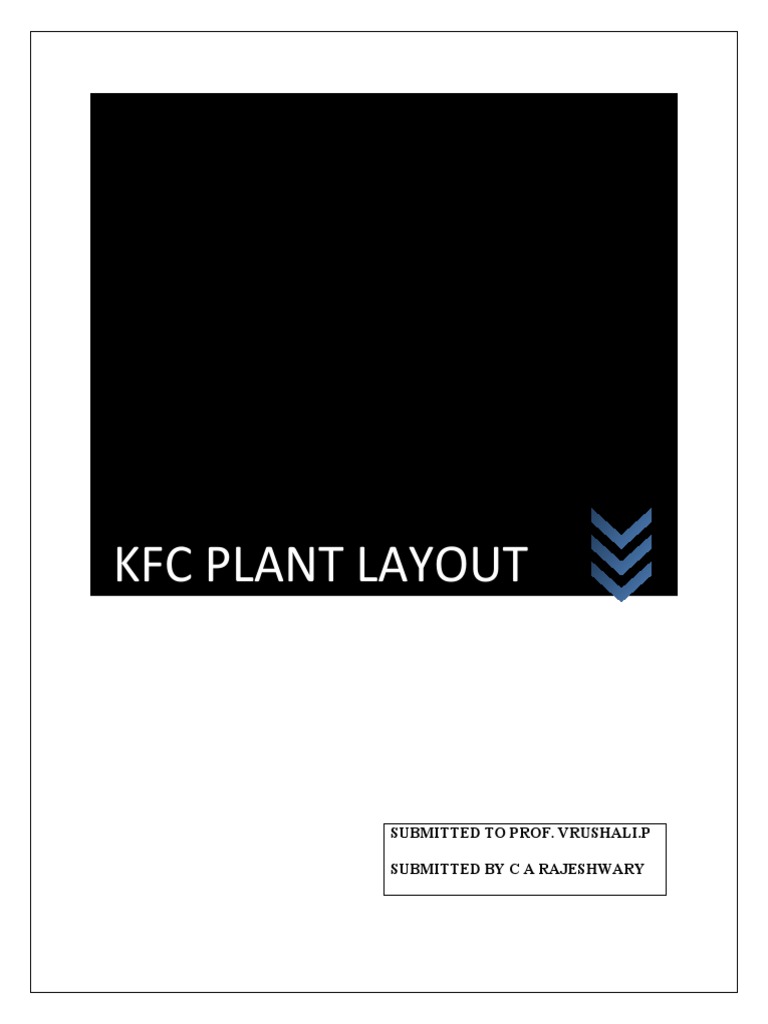 KFC Plant Layout: Submitted To Prof. Vrushali.P Submitted by C A ...