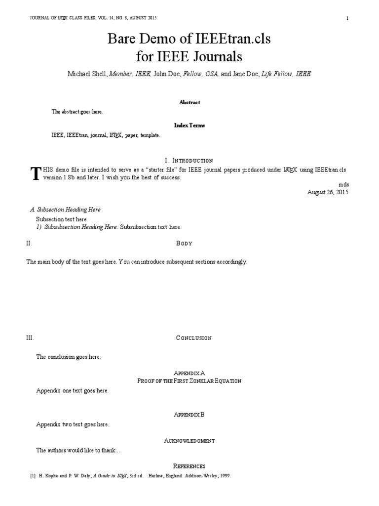 Bare Demo of Ieeetran - Cls For Ieee Journals | PDF | Computing And ...