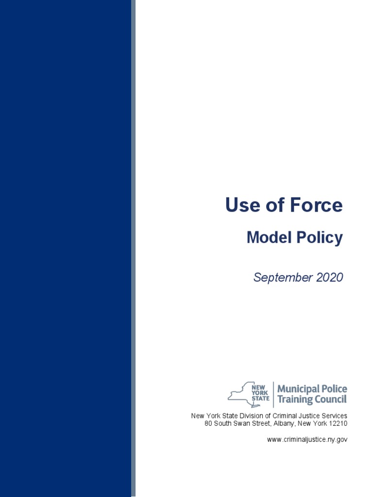 NYS DCJS Use of Force Policy 10120 1 | PDF | Use Of Force | Graham V ...
