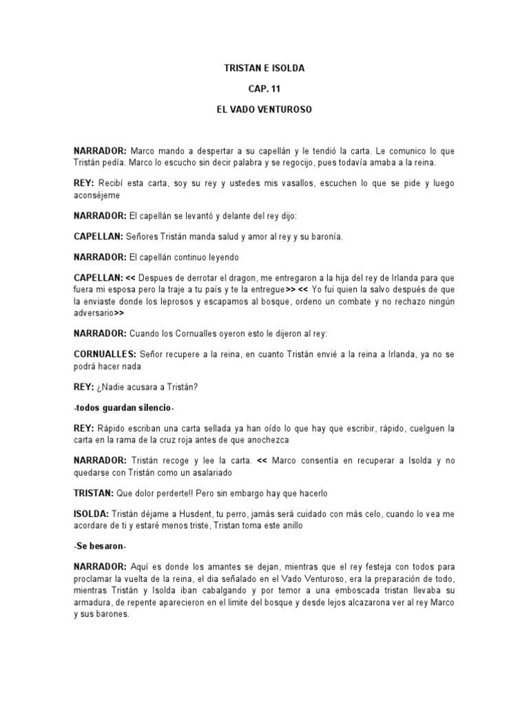 Tristán e Isolda: Vado Venturoso | PDF | Tristan