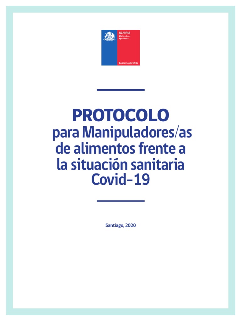Protocolo Buenas PR Cticas para Manipulacion Venta y Consumo de Alimentos | PDF | Lavado de ...