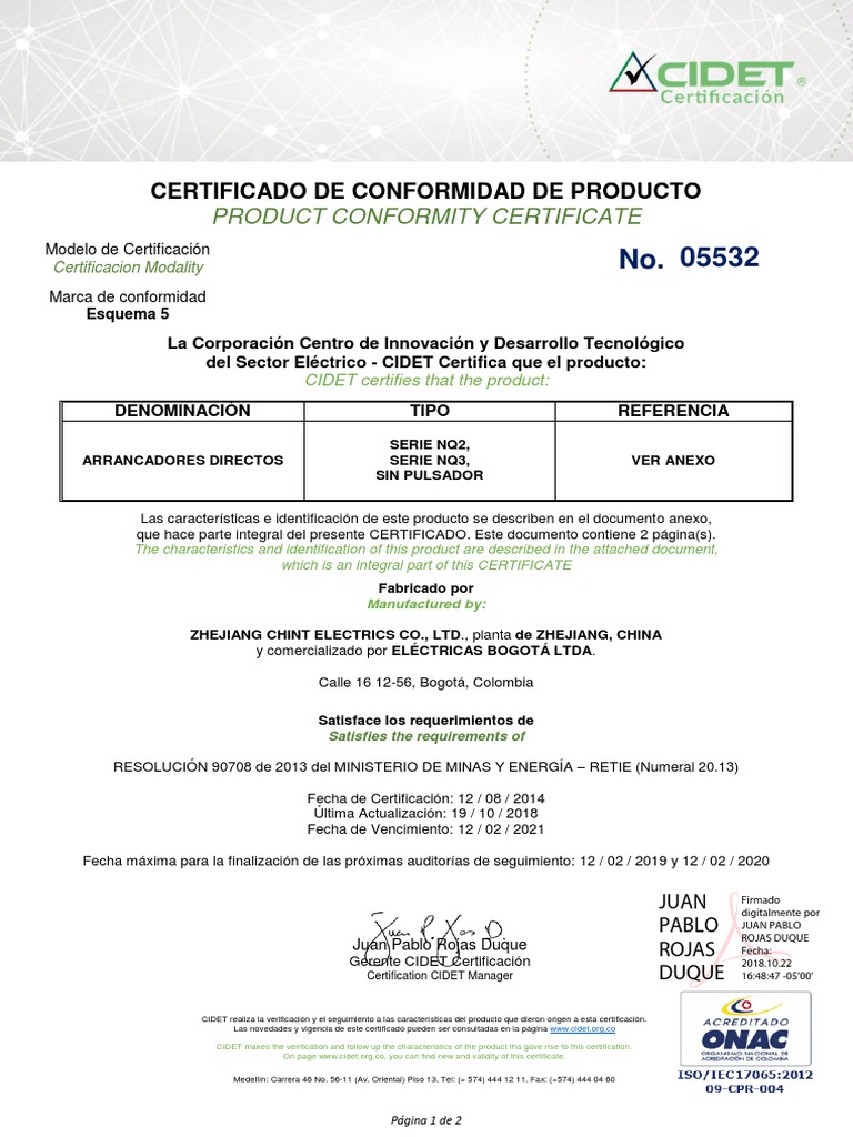 Arrancadores Directos Series NQ2 y NQ3 PDF | PDF | Electricidad | Fuerza