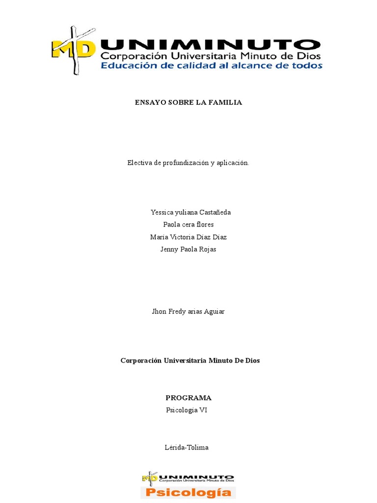 Ensayo Sobre La Familia. | PDF | Familia | Sistema