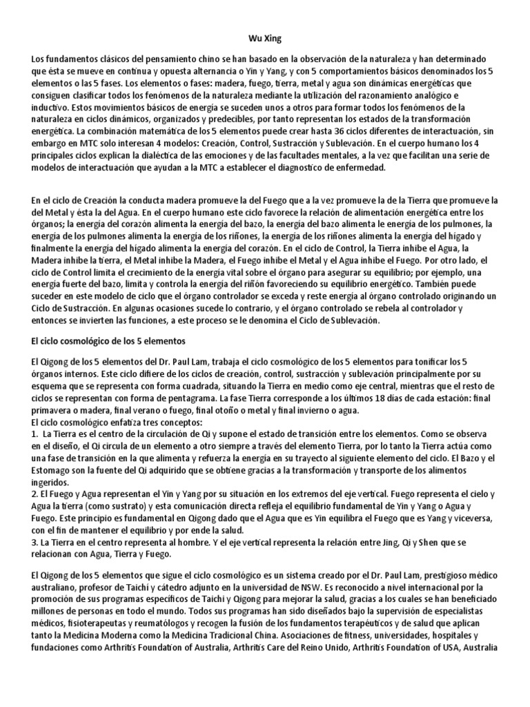Wu Xing | PDF | Qi | Qigong