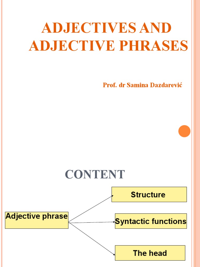 Definition and Explanation of Adjective Phrases | PDF | Adjective | Clause