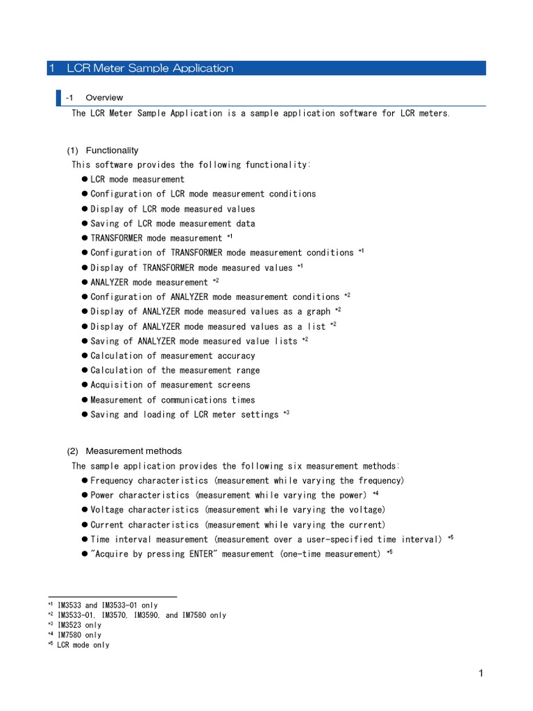 LCR Meter Sample Application | PDF | 64 Bit Computing | Alternating Current