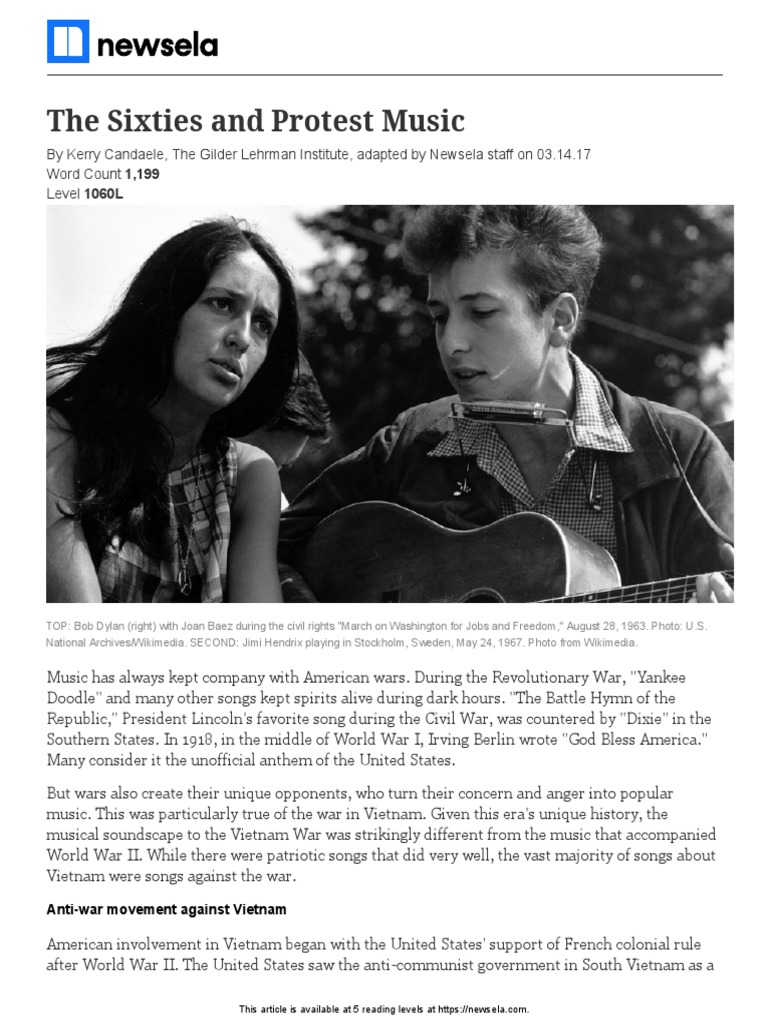 1960s Protest Music and Vietnam War | PDF | Anti War Movement | Vietnam War