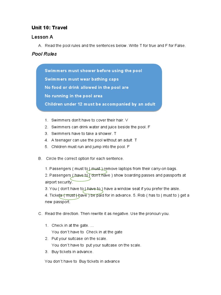 Unit 10 Workbook: Travel Rules | PDF | Computing And Information Technology