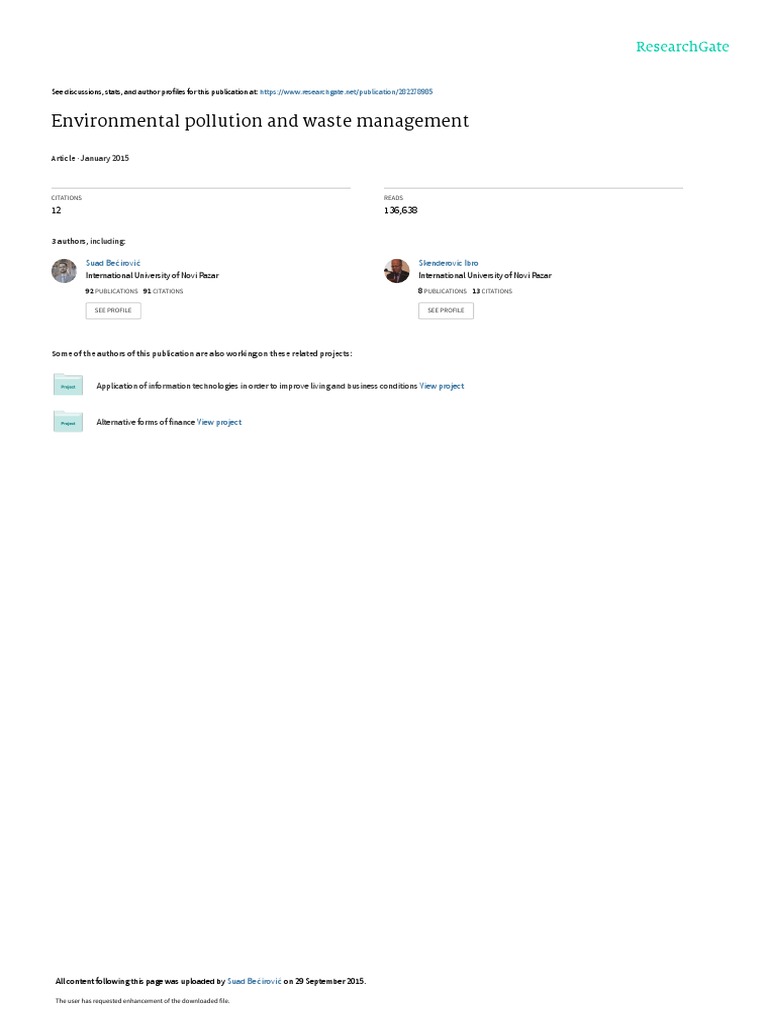 Analyzing the Relationship Between Waste Management and Environmental ...