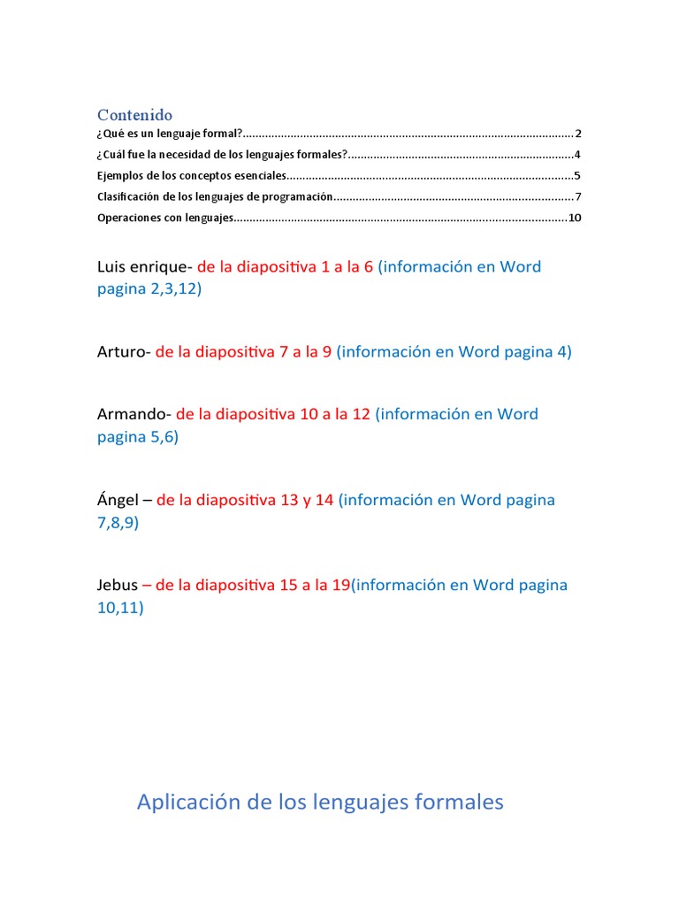 Aplicación de Los Lenguajes Formales | PDF | Lenguaje de programación ...
